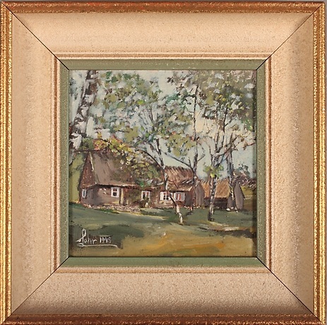 OIDENTIFIERAD KONSTNÄR. oil on Board signed Pahr and dated 1948. Art ...