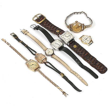 Wristwatch, 7 pcs. i.a. Certina "T+C - Town & Country", 1900s. Clocks ...