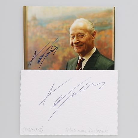 AUTOGRAPH. FATHER OF THE PRAGUE SPRING ALEXANDER DUBCEK (1921-1992 ...