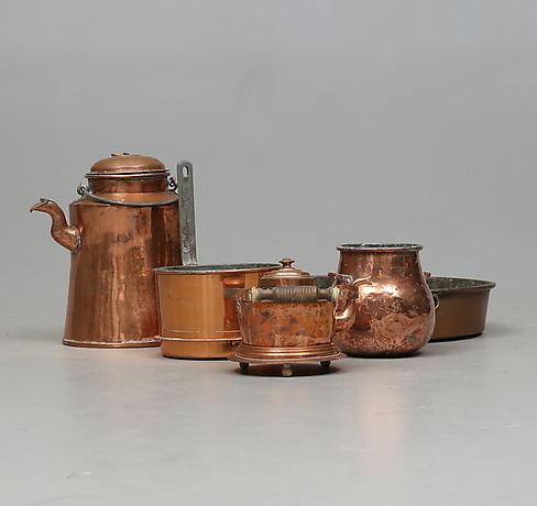 COPPER OBJECTS, 5 pcs, 19th/20th century. Silver & Metals - Pewter ...