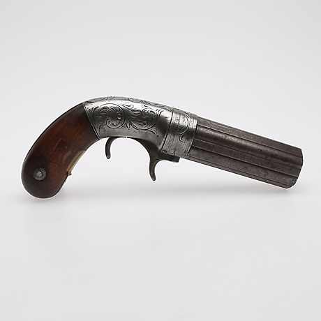 BLOCK PISTOL, USA, CIRCA MID 19TH CENTURY, BACON&CO, FOUR BARREL ...