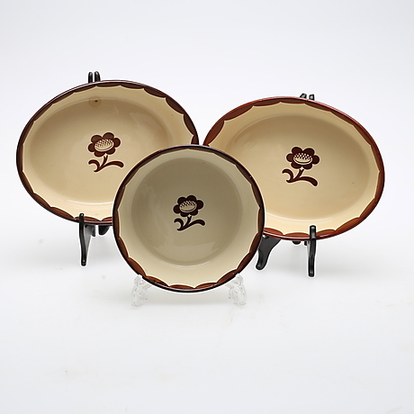 MOLDS 3 parts, flintware, "Pyro", Wilhelm Kåge, Gustavsberg, 1900s ...