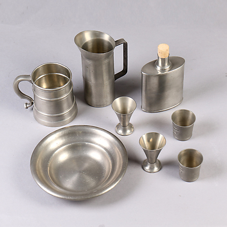 LOT OF A Collection OBJECTS. 8 pieces. Swedish, 20th century. Silver ...