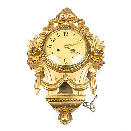 WALL PENDULUM, gilt, rococo style. Clocks & Watches - Wall Clocks ...