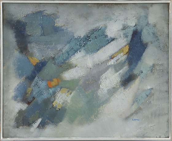 DITTI HOOD. "In the blue". Oil on canvas, signed and dated -62. Art ...