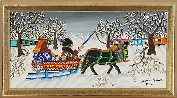 OIDENTIFIERAD KONSTNÄR. oil on canvas signed Maria Balan, 1987. Art ...