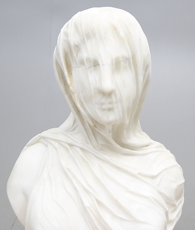 GIOVANNI STRAZZA. In the manner of. Bust, The Veiled Virgin, Carrara ...