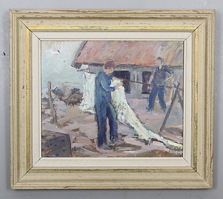 PEOPLE HENELL. oil on Board, signed and dated 1948. Art - Paintings ...