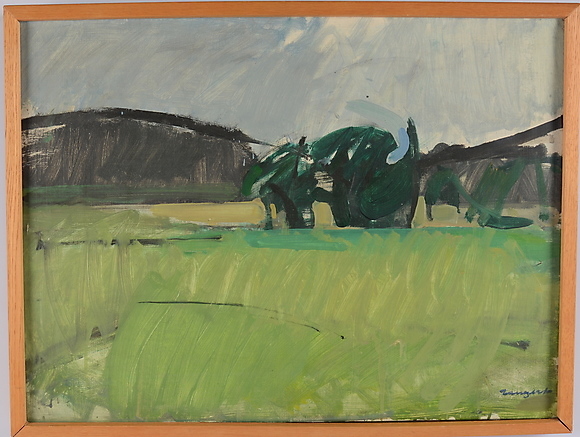 OLLE LANGERT. Olja på duk. Konst - Måleri - Auctionet