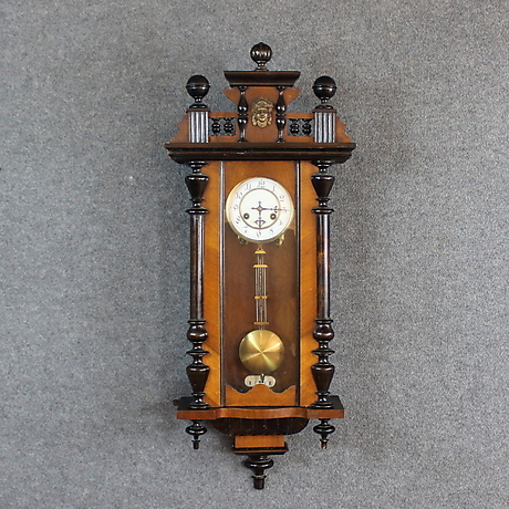 WALL CURRICULUM, Junghans, mahogany, 19th/20th century, signed Janne ...