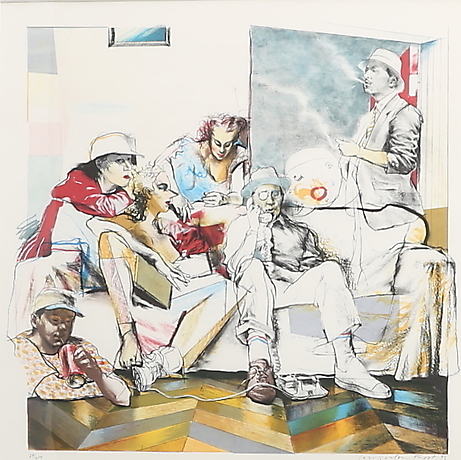 LARS KARLSSON FROST. color lithograph, signed and dated 92, numbered 24 ...