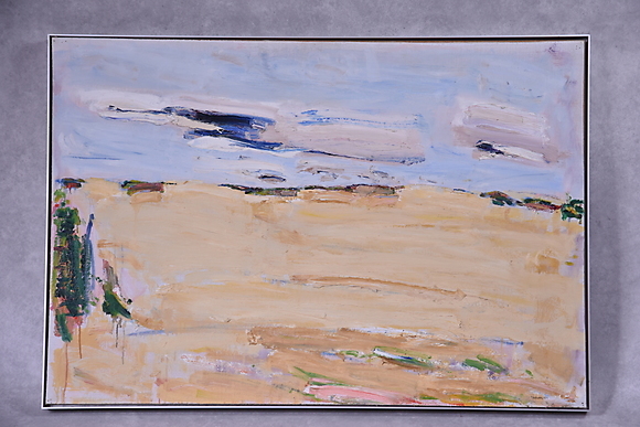 KARL GUSTAV FRIIS. oil raised on Board signed "På fältet Lommarp ...