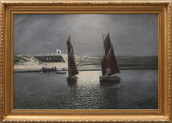 ALEXANDER REICH-STAFFELSTEIN, (1878-1952). "Nieuport Canal", oil on ...