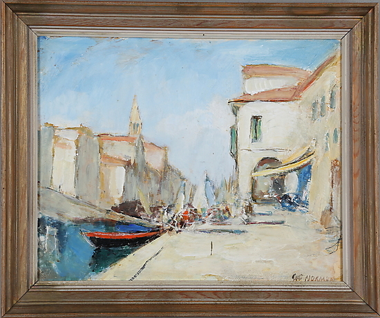 KNUT NORMAN. oil on Board, signed. Art - Paintings - Auctionet