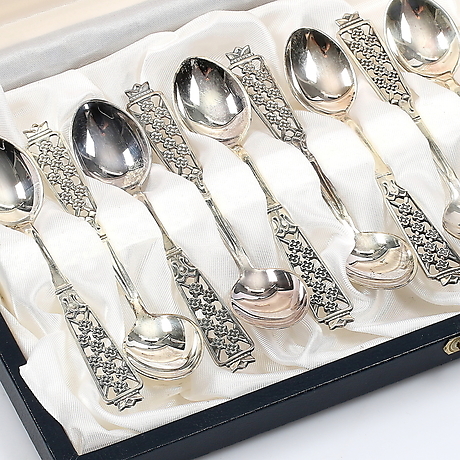 SPOONS, 9 pcs. silver, "Princess", GAB. 1980s / 90s. Weight 91.5 grams ...