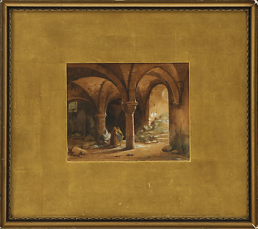 GEORG VON ROSEN. Historic scene. Watercolor, signed and dated 1889. Art ...