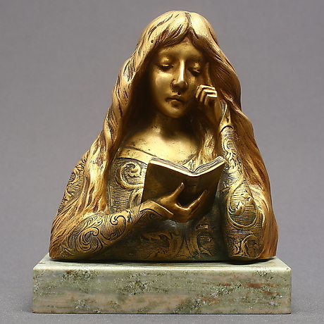 LEON NOEL DELAGRANGE. After. "La liseuse", bronze, 20th century. Art ...