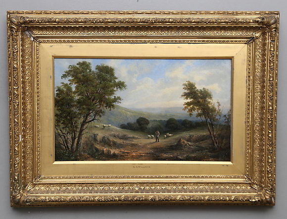 GEORGE AUGUSTUS WILLIAMS. Attributed to. Oil on canvas, signed GA ...