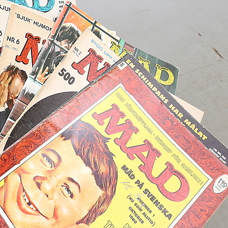 COMIC MAGAZINES, 12 pcs, "MAD", "Stora O-boken", "Snobben Karl & Co ...