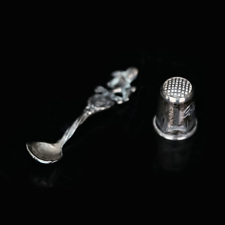 SILVER OBJECTS, total weight together about 414 grams. Silver & Metals ...