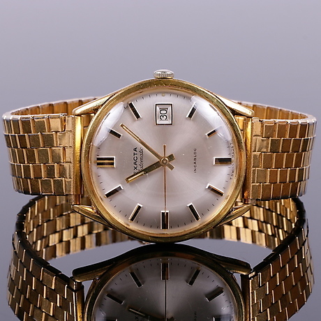 WRIST WATCH, Exacta automatic, Incabloc, 1900s. Clocks & Watches ...