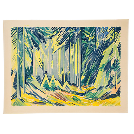 WILLIAM SCHARFF. COLOR LITHOGRAPHY, 235/250, signed, mid-20th century ...