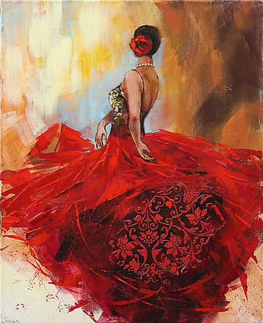 LINNEA CARLSSON. Dansös, acrylic on canvas, signed Linnea. Art ...