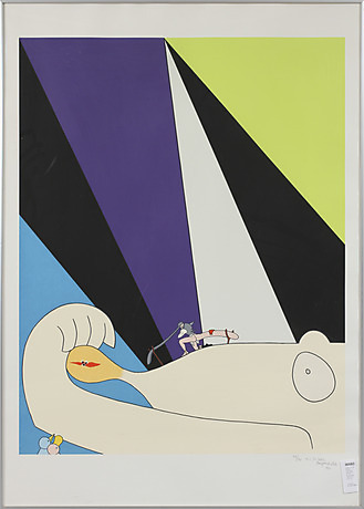 MARIE-LOUISE EKMAN. Color lithograph. Signed ML de Geer Bergenstråhle ...