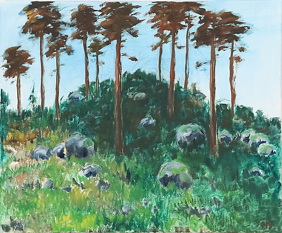 IVAN NOVOTNY. Behind Pukeberg's glassworks, oil on canvas, signed. Art ...