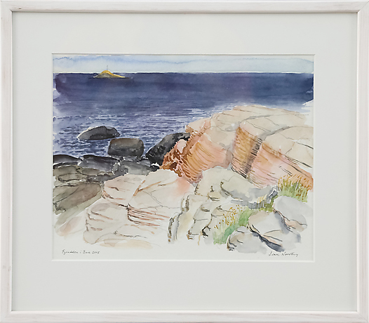 IVAN NOVOTNY. "The lighthouse in Bua, 2005", watercolour, signed. Art ...