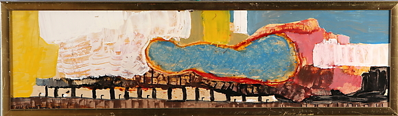 HANS WALTER SUNDBERG. Composition, oil on Board, signed. Art ...