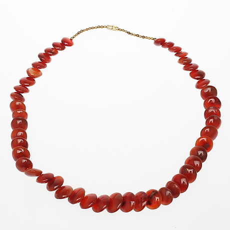 COLLIER, Karneol. Smycken & Ädelstenar - Collier - Auctionet