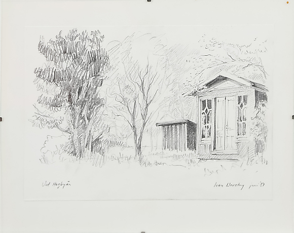 IVAN NOVOTNY. DRAWING, By Hagbyån south of Kalmar, signed and dated ...