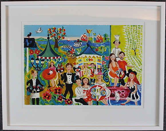 GUNILLA MANN. color lithograph, Hjärtefröjd, signed. Art - Paintings ...