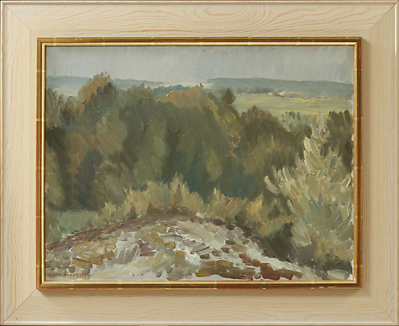 ALLAN ANDERSSON. "Green summer afternoon", oil on canvas, signed. Art ...