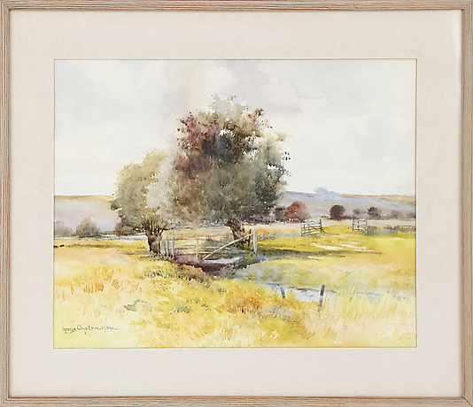 GEORGE OYSTON. Aquarell, signiert und datiert. Kunst & Gemälde ...