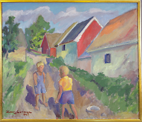 HENRY CARLSSON. Playing children, oil on canvas. Art - Paintings ...