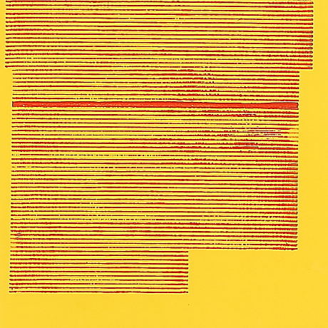 PEDER JOSEFSSON. "Gul-Röd", färgetsning, signerad och numrerad 2/20 ...