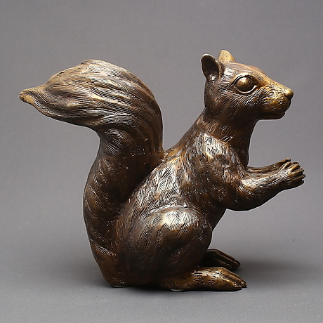 SCULPTURE; Squirrel, bronze, 20th century. Art - Sculptures & Bronzes ...