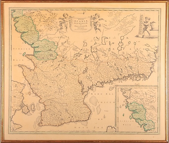MAP of Scania. Art - Engravings & Prints - Auctionet