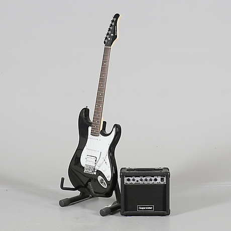 ELECTRIC GUITAR WITH ACCESSORIES, Supreme, contemporary. Miscellaneous ...