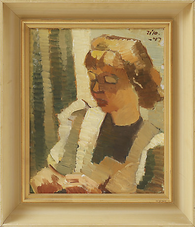 GUNNAR ZILO. Porträtt, olja på duk, sign. Konst - Måleri - Auctionet