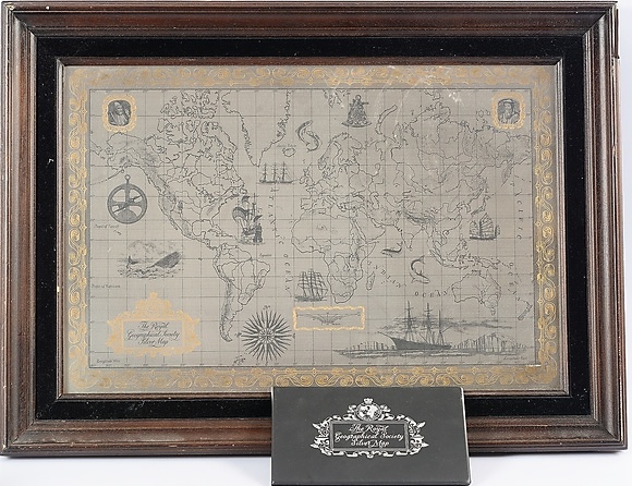 WORLD MAP, sterling silver, Franklin Mint. Silver & Metals - Silver ...