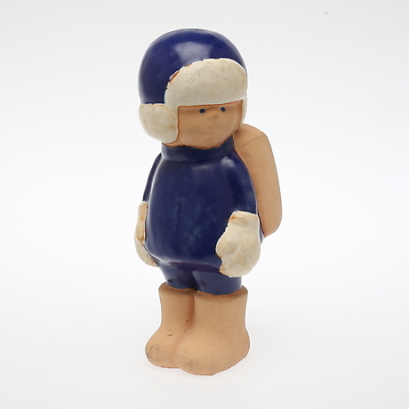 LISA LARSON. Figure, stoneware, "School boy" from the series "Children ...
