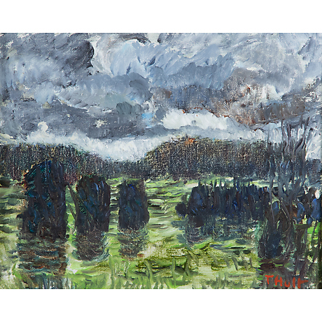 TORSTEN HULT. "Sankmark", olja på duk, signerad T. Hult. Konst - Måleri ...