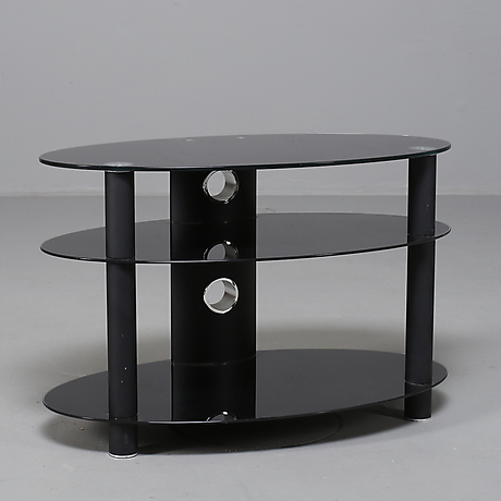 TV BENCH, glass, metal, 3 shelves, 2000s. Furniture - Cupboards ...