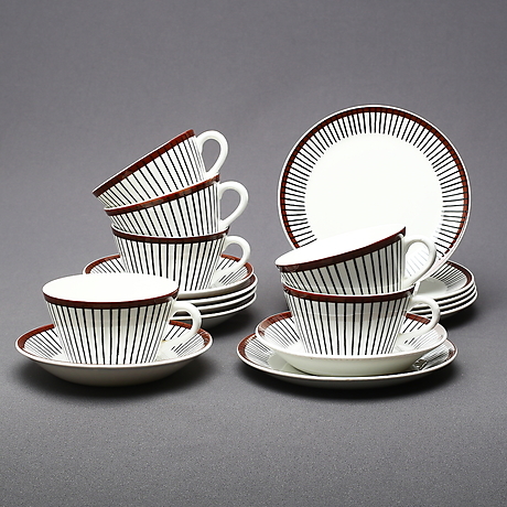 TEA SET PARTS, 12 parts, "Spisa Ribb", Gustavsberg, mid-20th century ...
