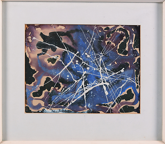 RENÉ BRÓCHARD. Blandteknik. Konst - Måleri - Auctionet