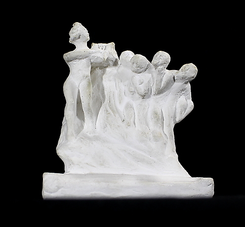 FIGURE, porcelain, Harp playing woman, signed Ridderstad. Ceramics ...