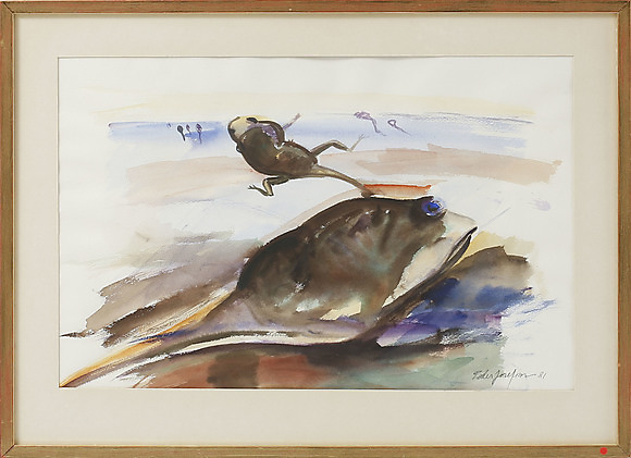 PEDER JOSEFSSON. "Tadpole", watercolour, signed. Art - Paintings ...
